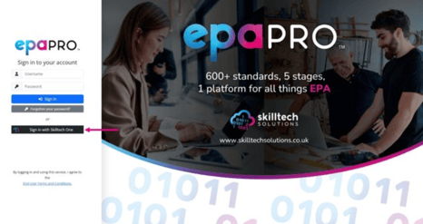 Login to epaPRO using SkilltechOne